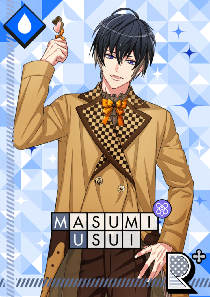 File:(Heated Gaze Chocolate) Masumi Serious R+.png - A3! Wiki
