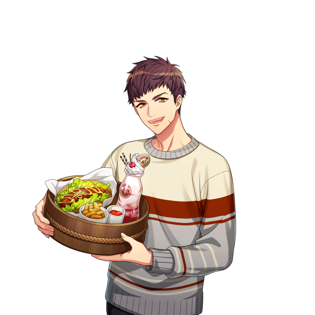 File:(Kitsune Waiter) Omi Comedy SR Transparent.png - A3! Wiki