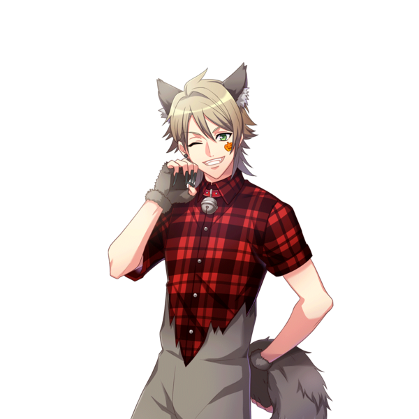 File:(Rawr Rawr☆Mode) Kazunari Action SR+ Transparent.png - A3! Wiki