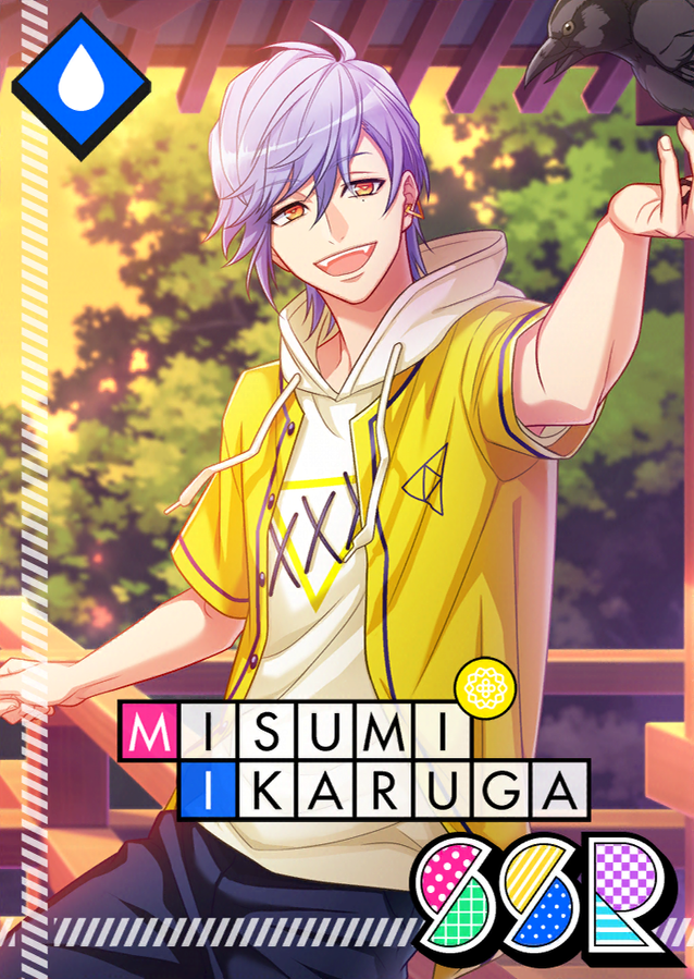 File:(Moonlit Karasu-Tengu) Misumi Serious SSR.png - A3! Wiki